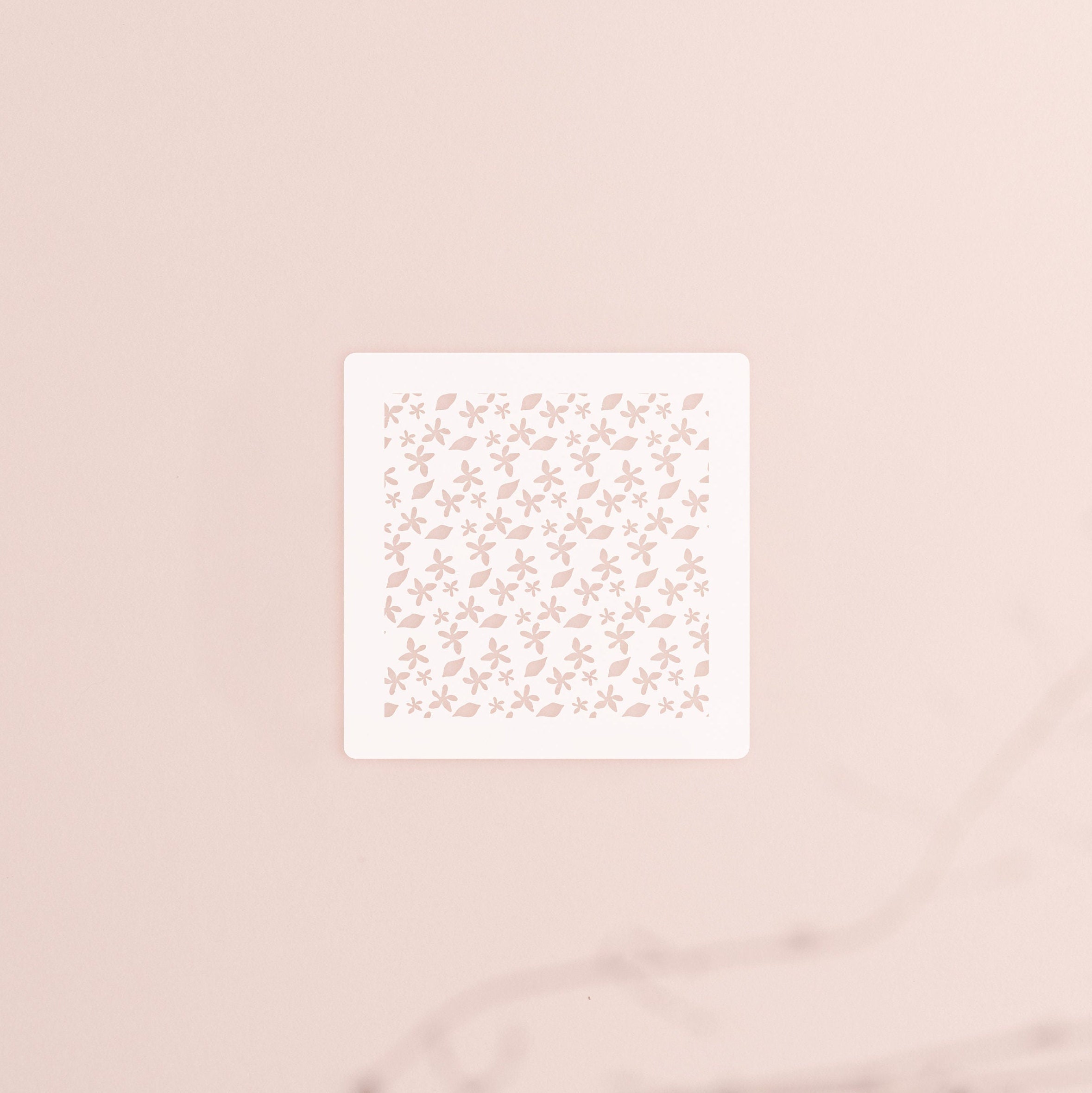 Reusable Texture Sheet, Thin Stencil Sheet, Modern, Flower Pattern ...