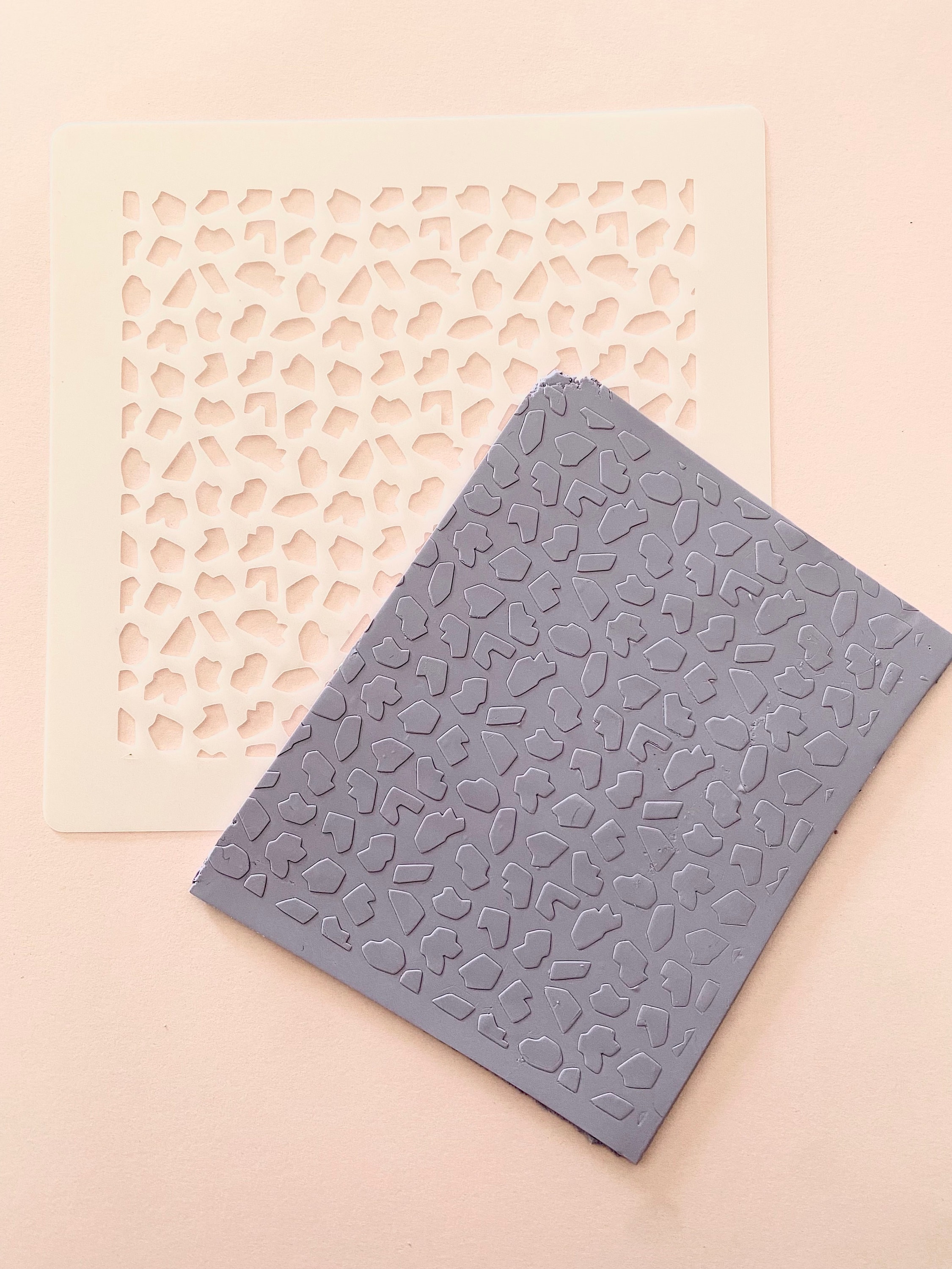 Reusable Texture Sheet, Thin Stencil Sheet, Abstract Jigsaw Pattern ...