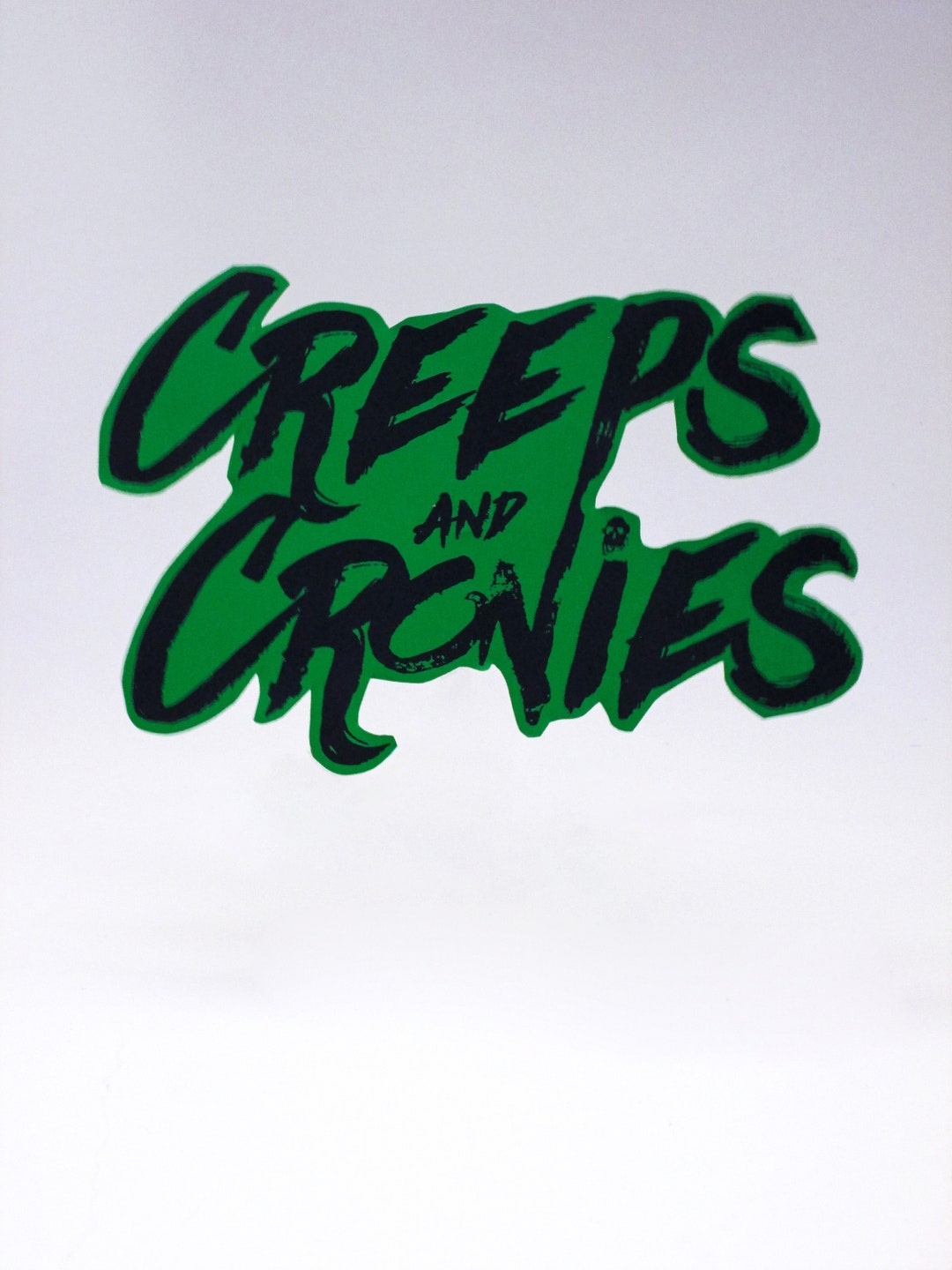 Creeps and Cronies Logo Sticker - Original Illustration Diy Hand Pulled ...
