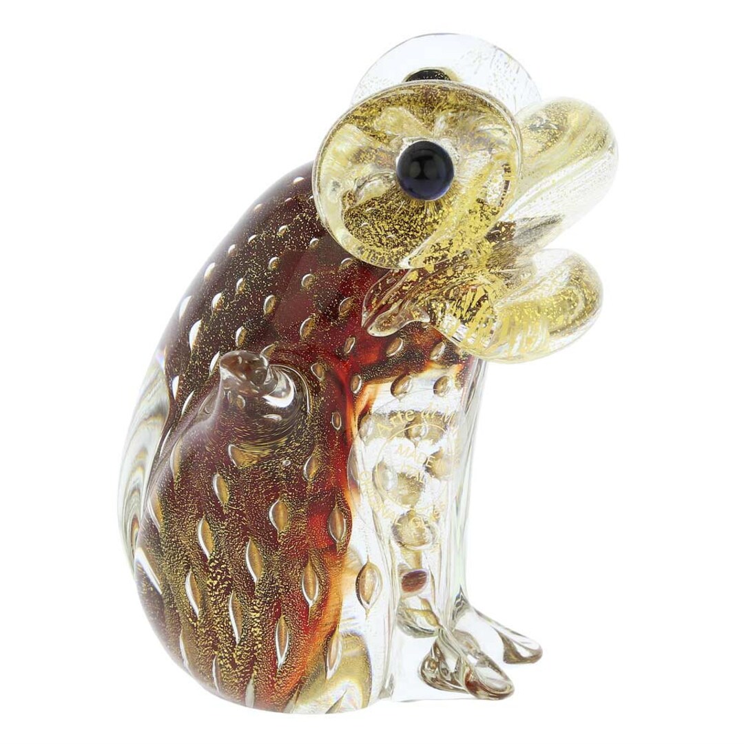 Glassofvenice Murano Glass Bullicante Frog Red - Etsy
