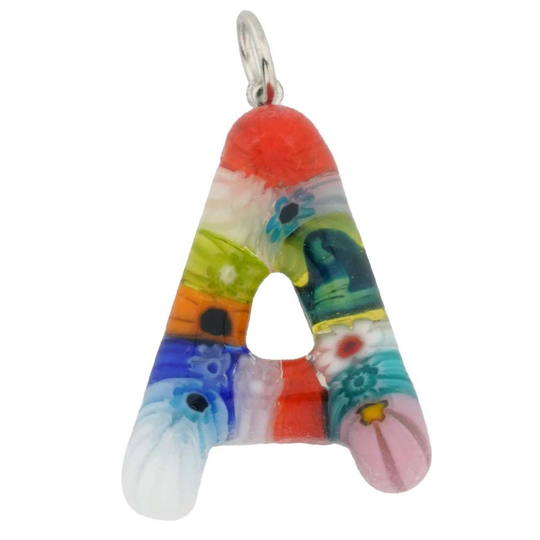 Glassofvenice Murano Glass Alphabet Initial Pendant Letter A - Etsy
