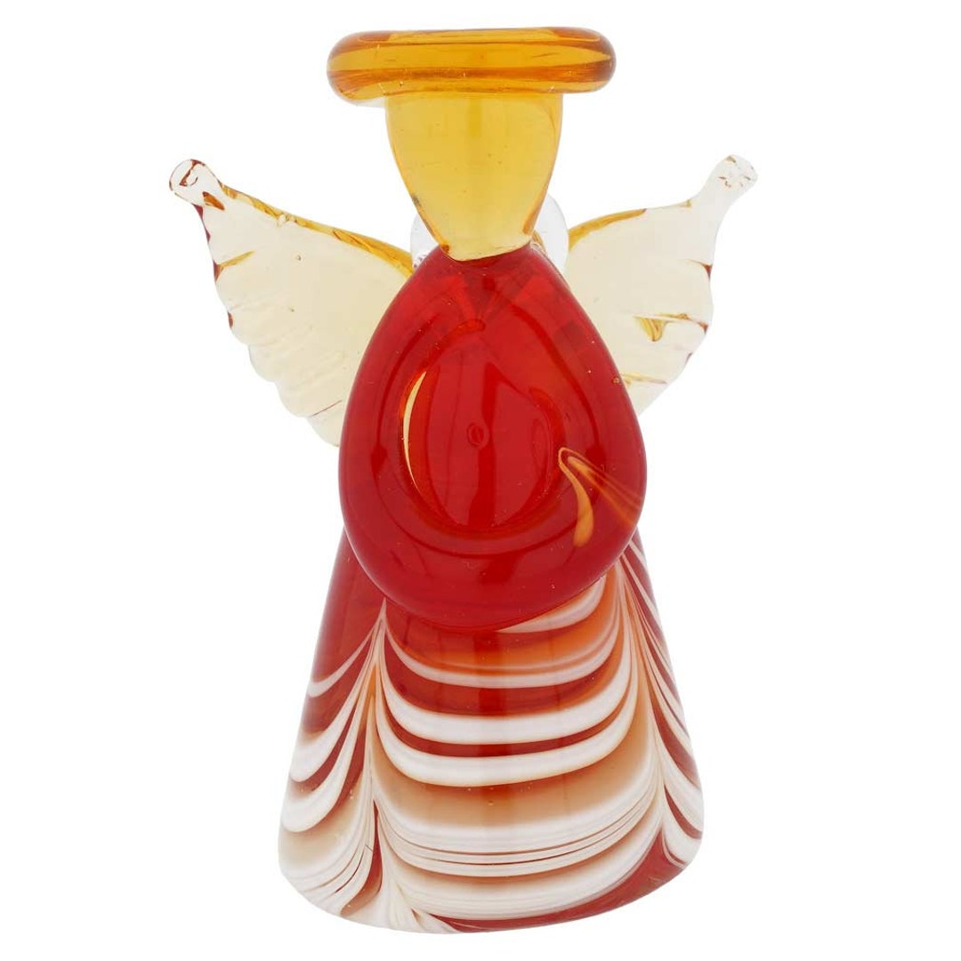 Glassofvenice Murano Glass Small Angel Ornament Red - Etsy
