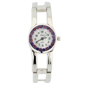 Glassofvenice Murano Glass Millefiori Watch With Metal - Etsy