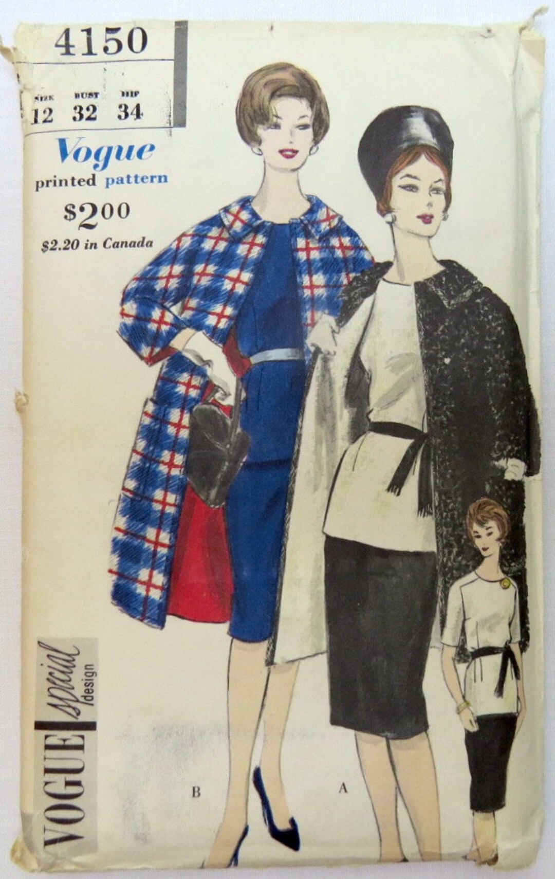 Vogue Special Design, Pattern 4150, FACTORY FOLDED, Size 12, Copyright ...