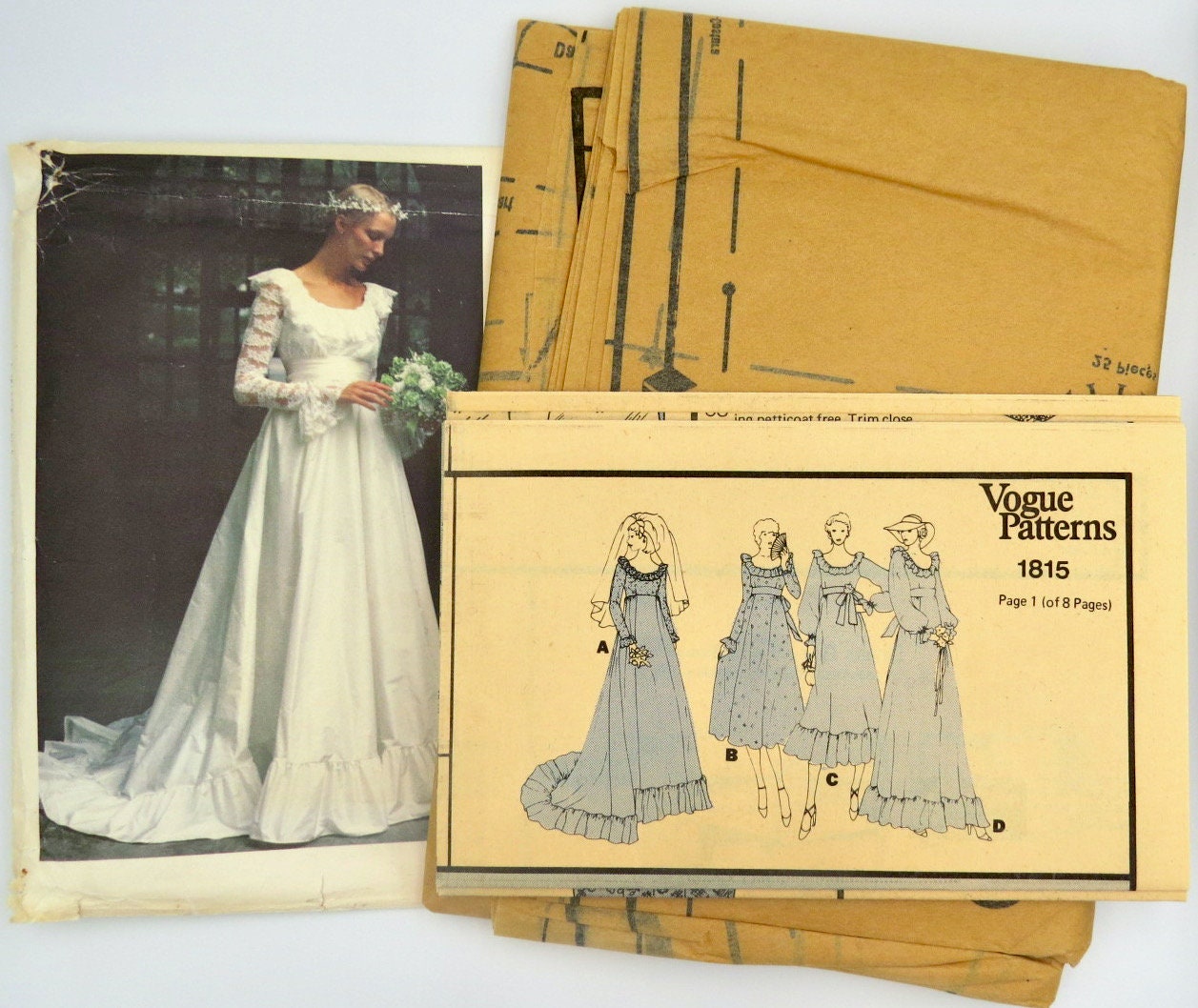 Vogue's Bridal Design, Pattern 1815, FACTORY FOLDED, Size 14, 1970s ...