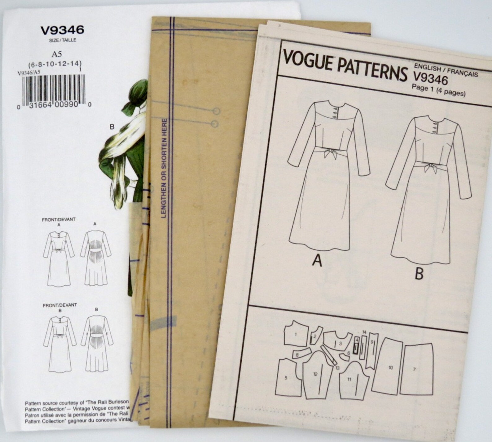 REPRODUCTION Vogue Original Design 1947, Pattern V9346, Sizes 6 8 10 12 ...