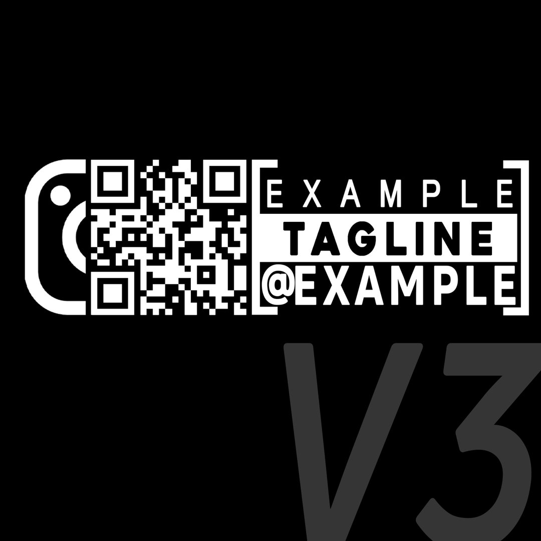Better QR Instagram Decal V3 - Etsy
