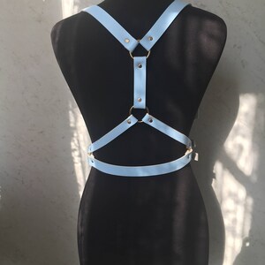 Baby Blue Harness , Vegan Leather Harness ,leather Belt ,straps Under ...