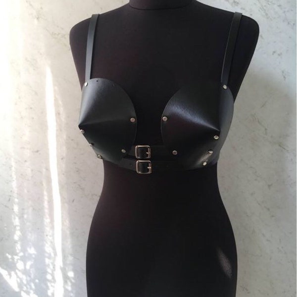 Leather Bra - Etsy