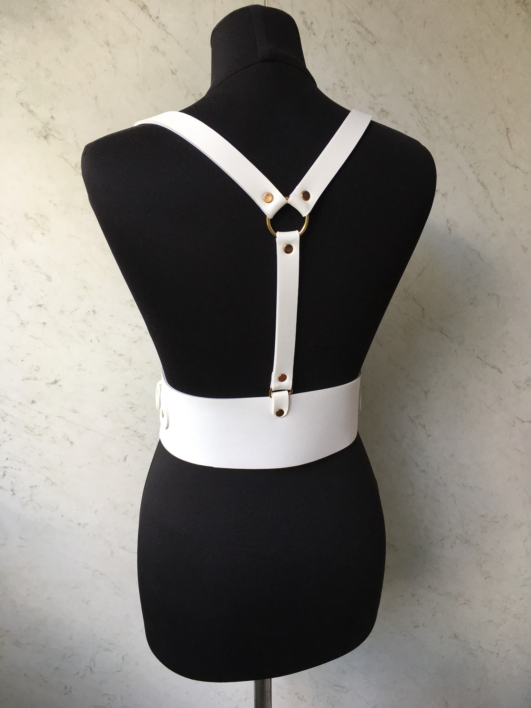 Harness Corset leather Body Harnessthe Wide Belt Under the | Etsy