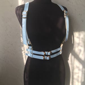 Baby Blue Harness , Vegan Leather Harness ,leather Belt ,straps Under ...