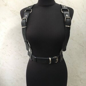 Leather Set With Garters,harness Set for Body,body Harness Set - Etsy