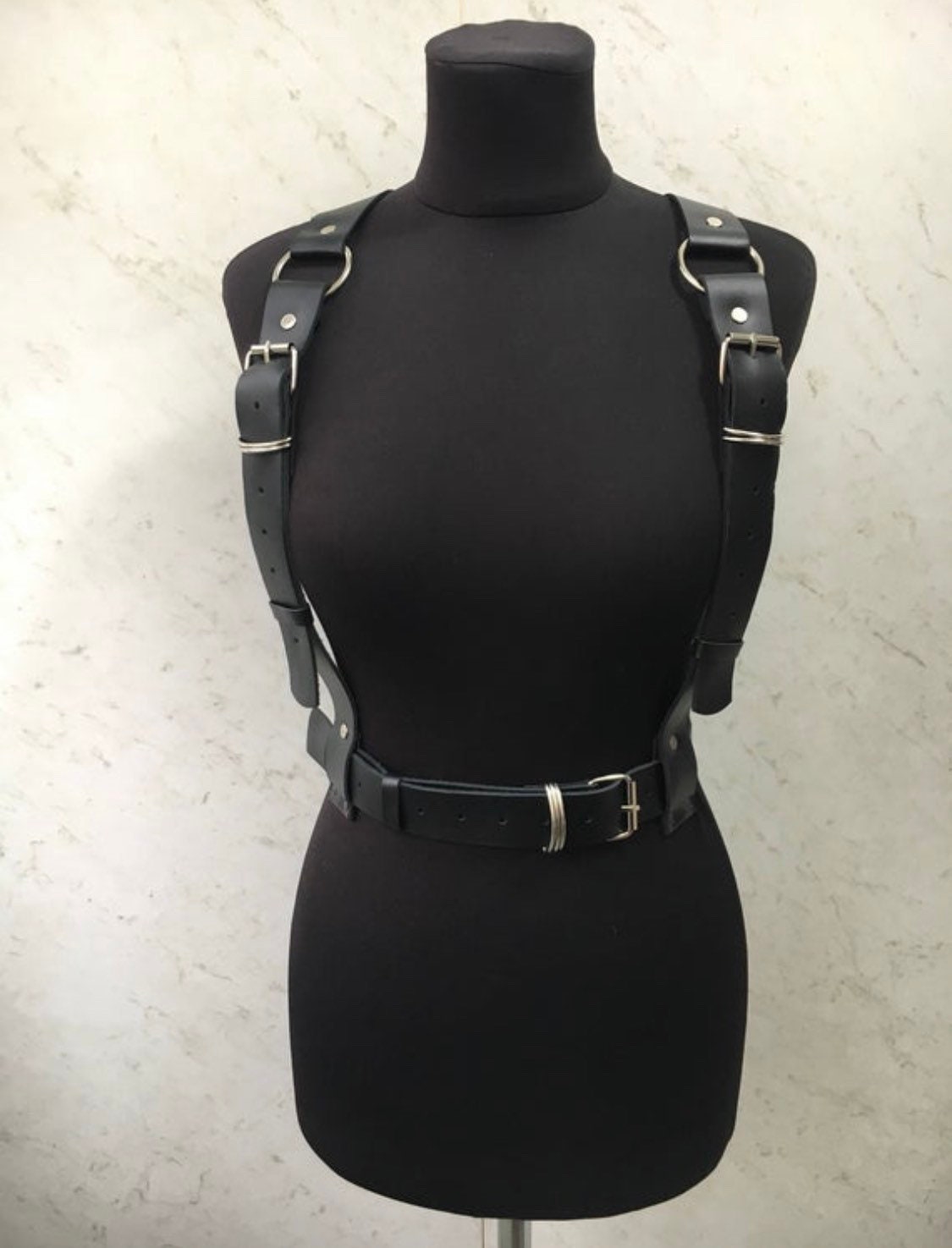 Leather Set With Gartersharness Set for Bodybody Harness Set - Etsy