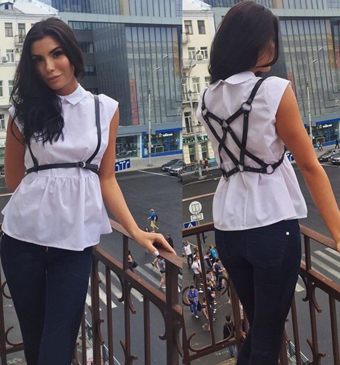 Star Harness Vegan Leather Harness Fashionable Harness Belt - Etsy