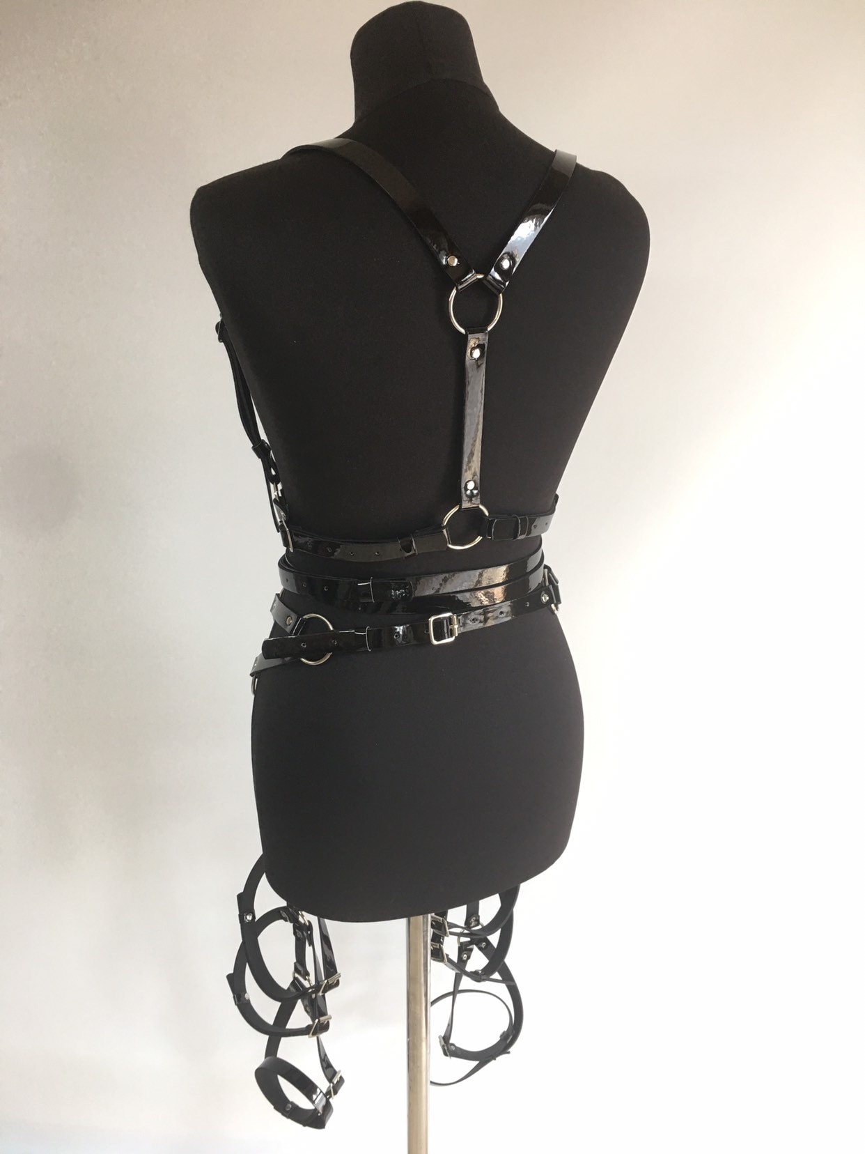 Transformer Setwhole Body Harnesspatent Leather Harness - Etsy