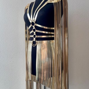 Faux Leather Fringe Harness Costume, Burning Man Fashion - Etsy