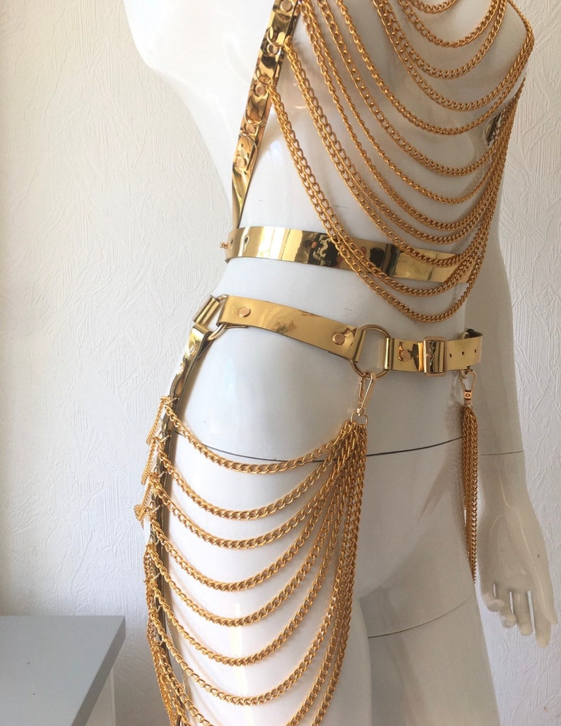 Harness With Chainsset With Chains - Etsy
