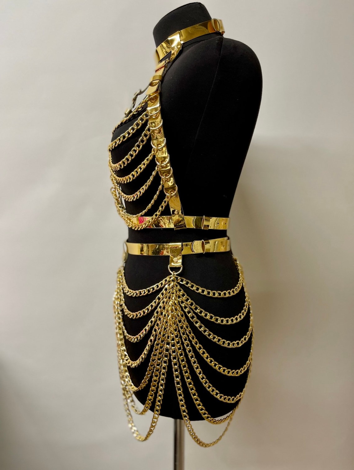 Set With Chainsdancing Wearingfestival Costume - Etsy