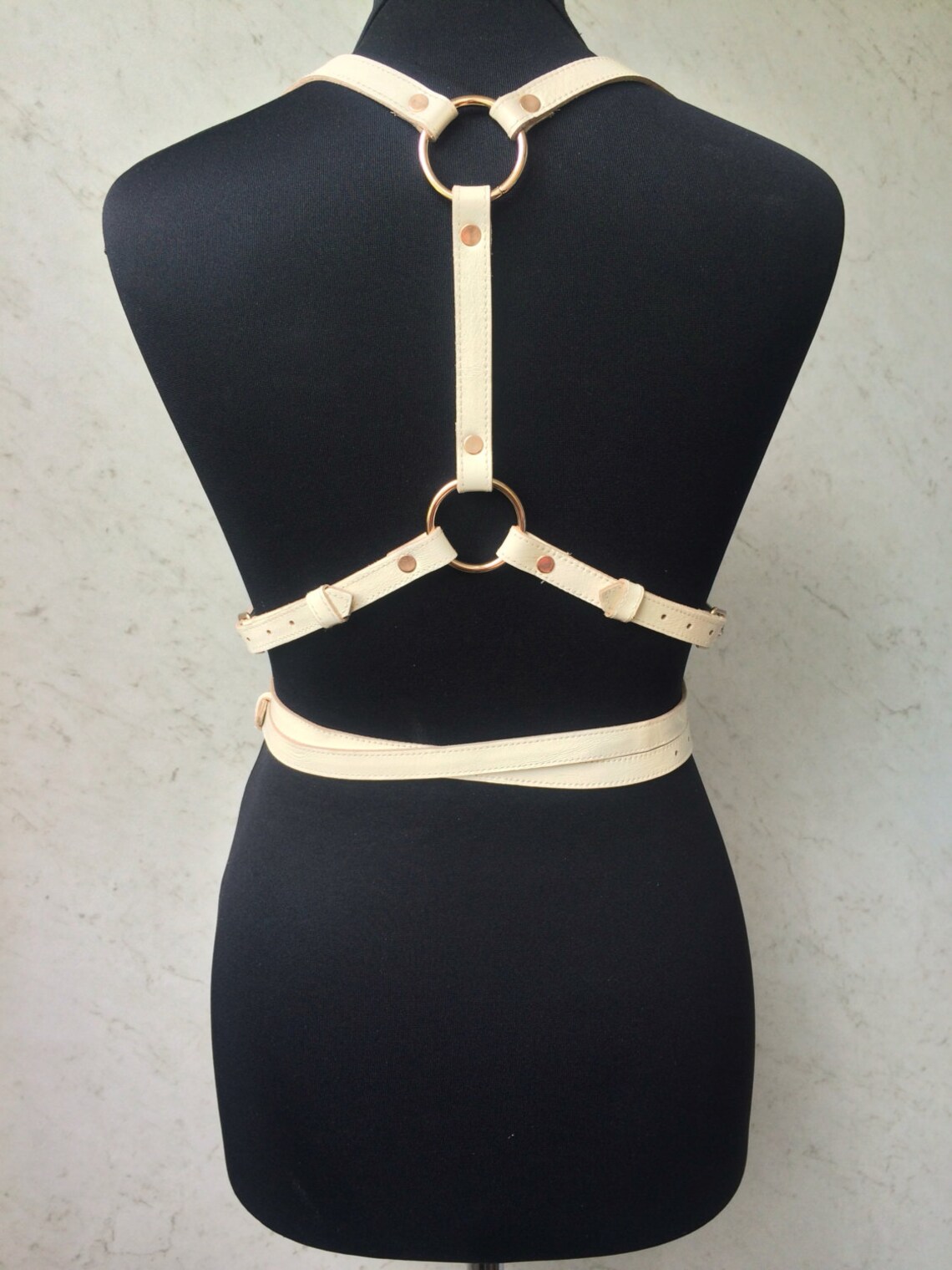 Leather Harness With Tassels vegan Leather Harness Trendy | Etsy