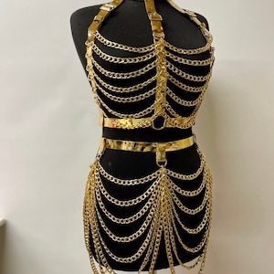 Set With Chains,dancing Wearing,festival Costume - Etsy