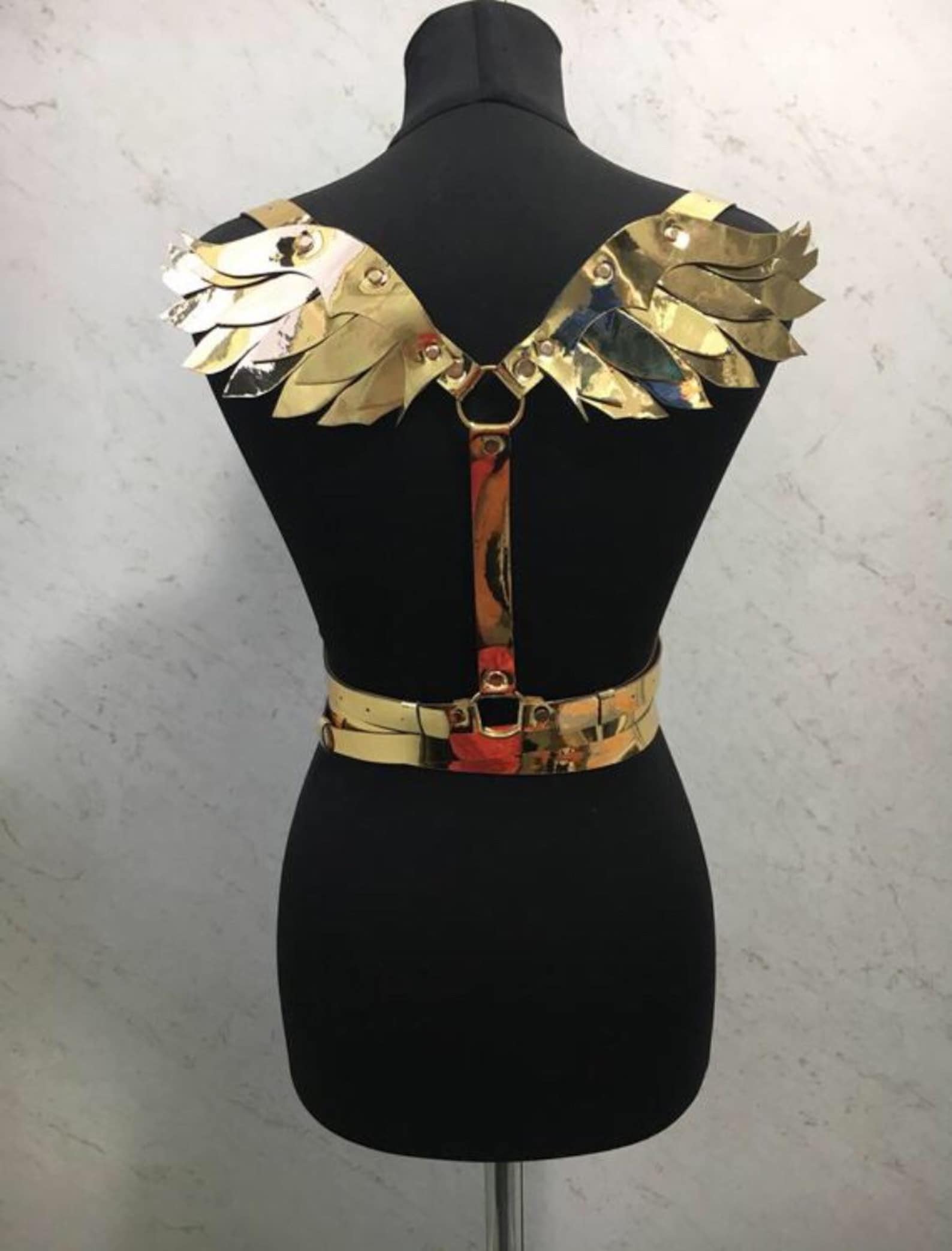 Angels wings harness with angels wings leather wings vegan | Etsy