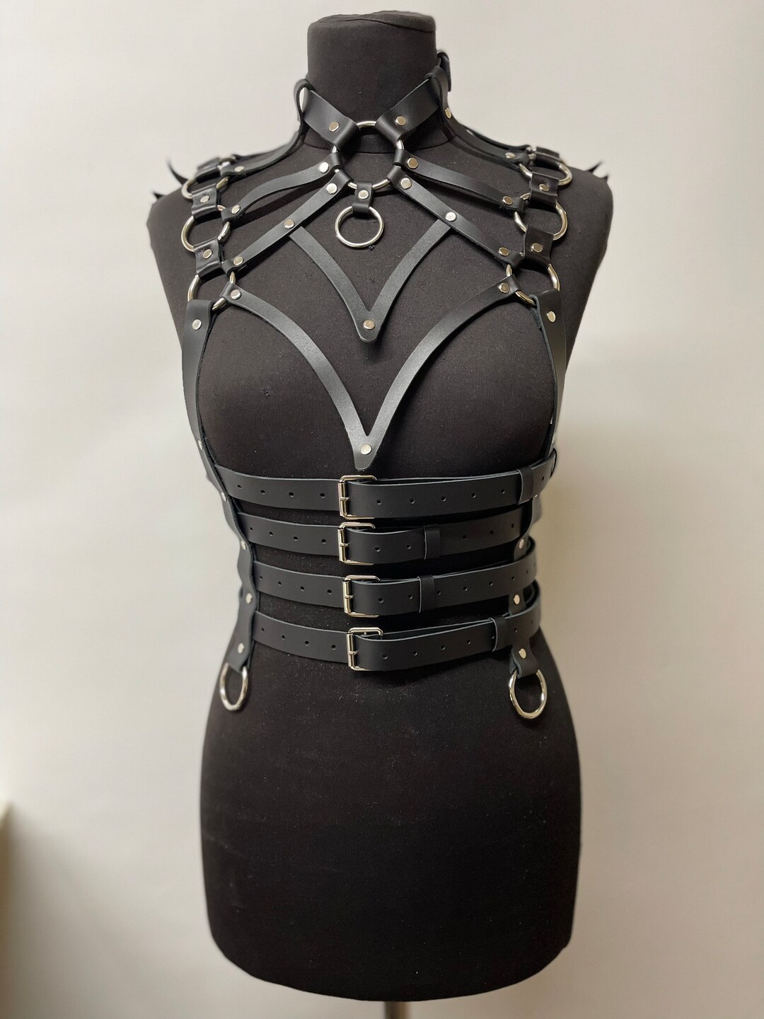 Faux Leather Corset Harness With Wings, Handmade - Etsy
