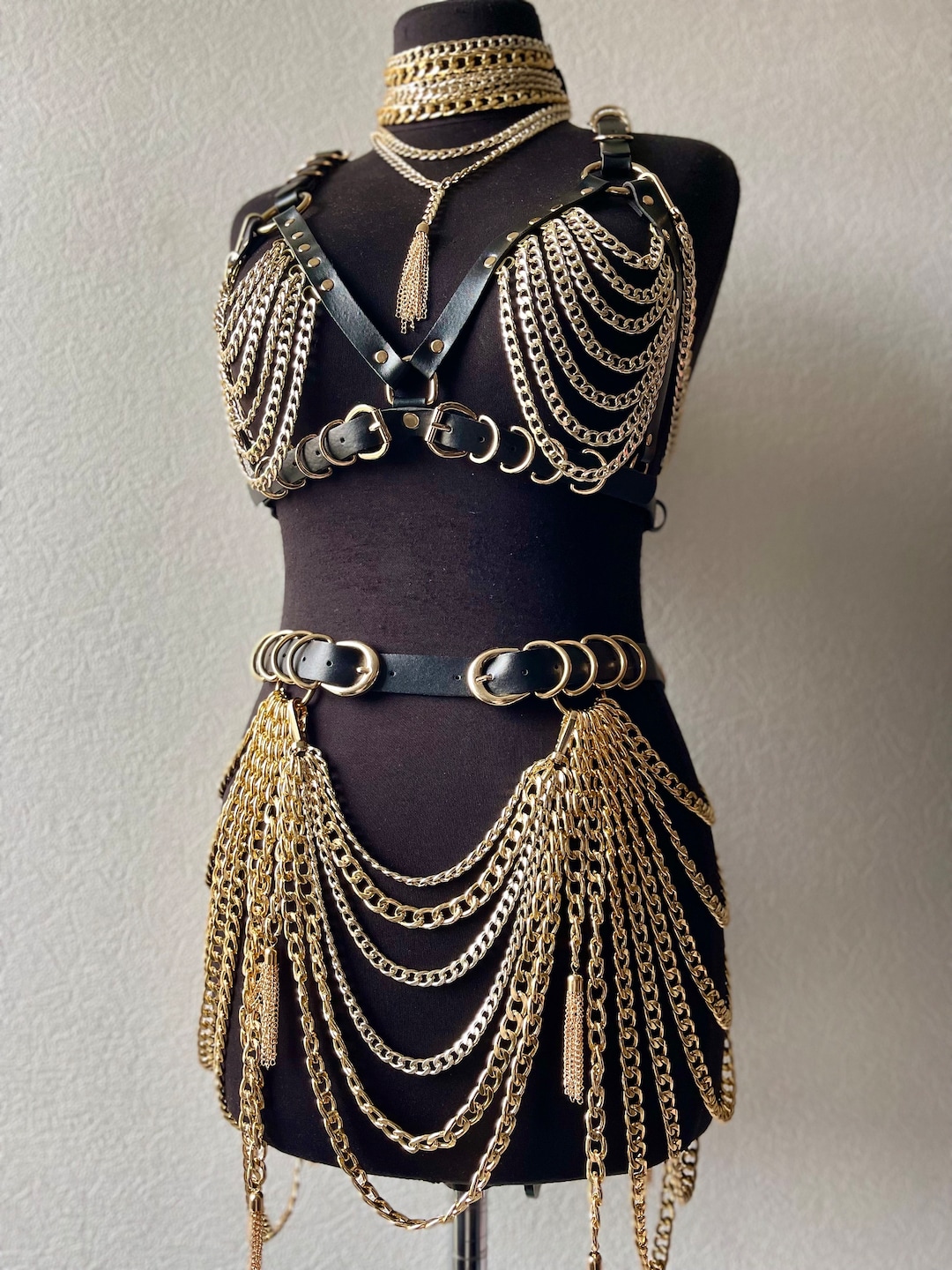 Stage Costume With Chains ,set With Chains Skirt,set With Chains ...