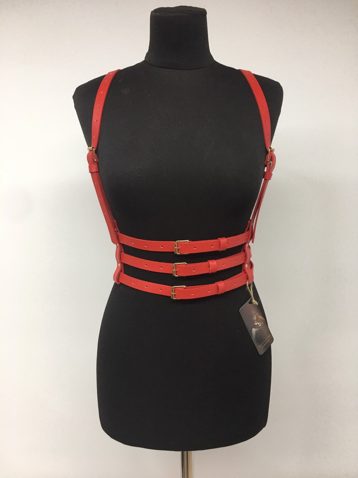 Harness Triple Belt Leather Strapsharness Under the Chest - Etsy