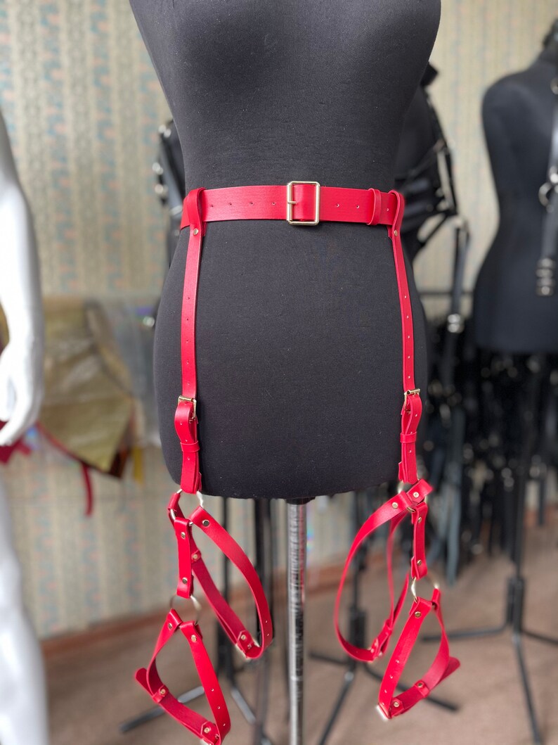 Gartersharness for Legsgartersstraps for Legs leather - Etsy