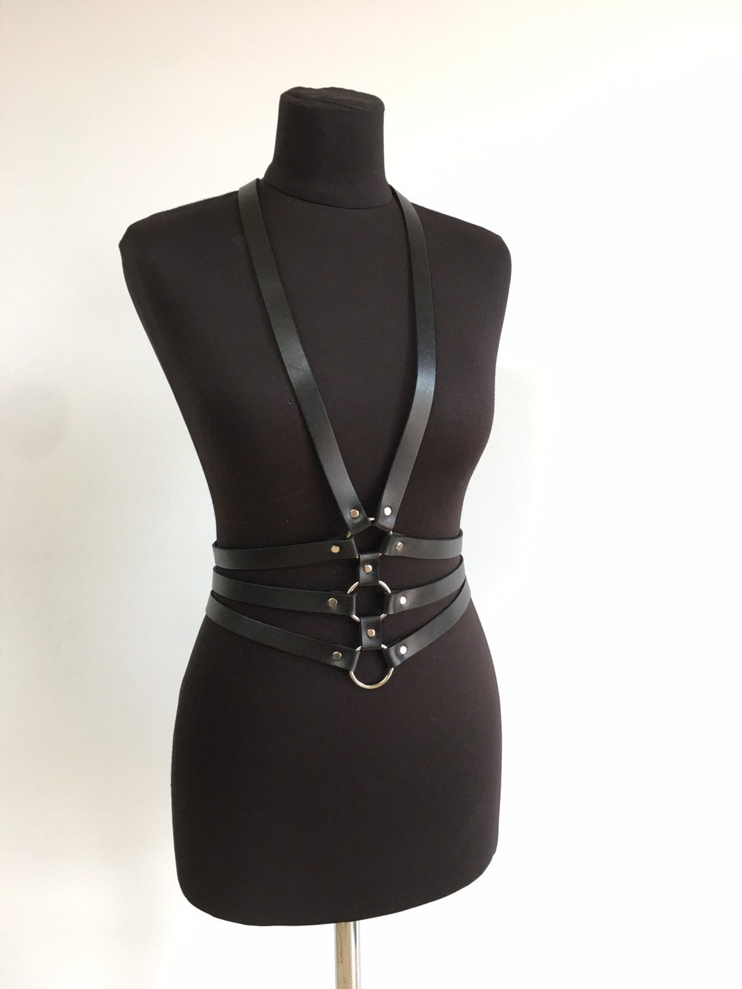 Vertebra Harness,harness With Rings,leather Harness - Etsy