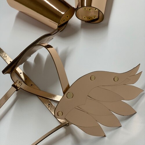 Headpiece With Wingsleather Wings for Headhair Band With - Etsy