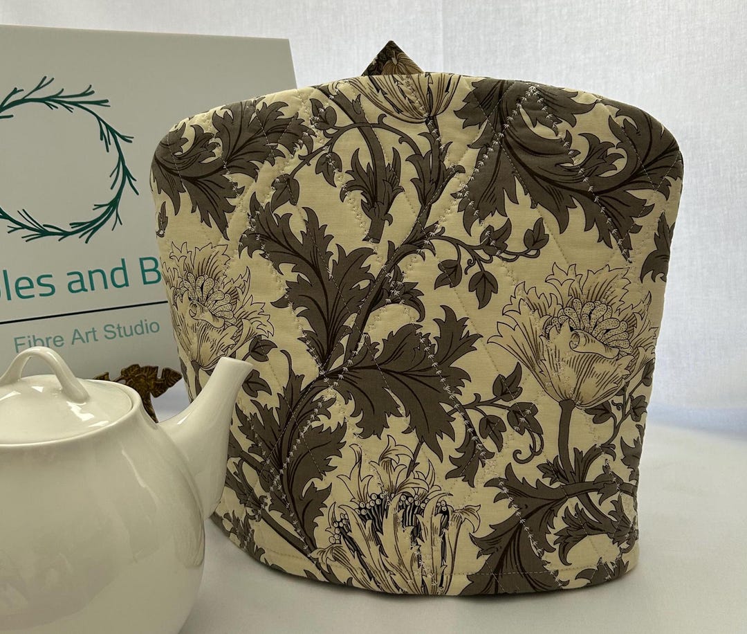 William Morris Tea Cozy: Handmade Quilted Anemone & Pimpernel Cover (4 ...