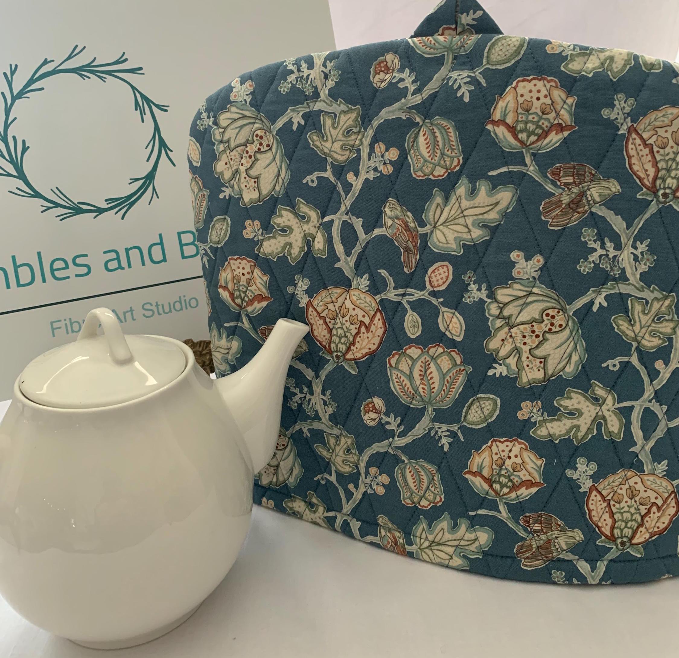 William Morris Tea Cozy: Reversible Quilted Teapot Cover - Etsy