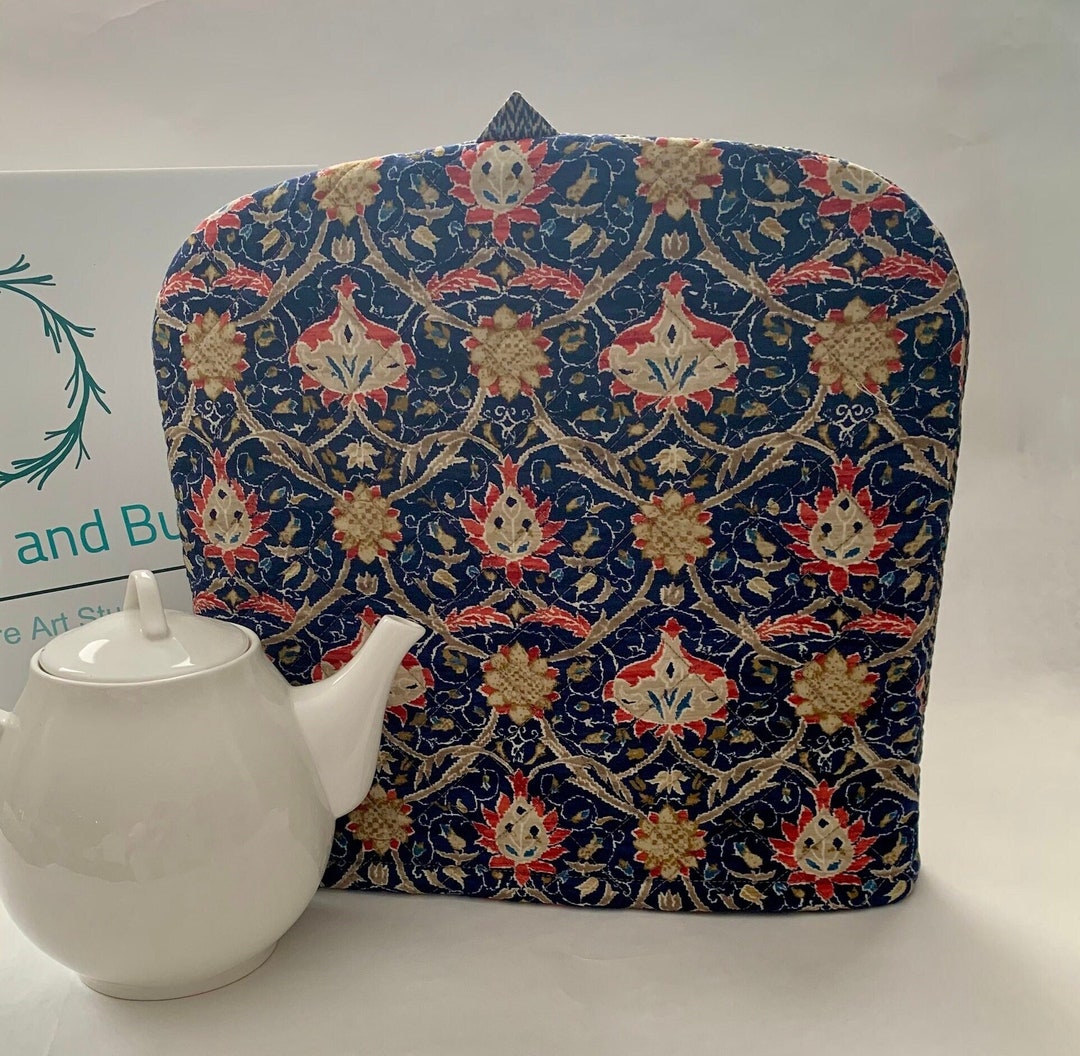 William Morris Tea Cozy: Quilted Teapot Cover, Embroidered Extra Large ...