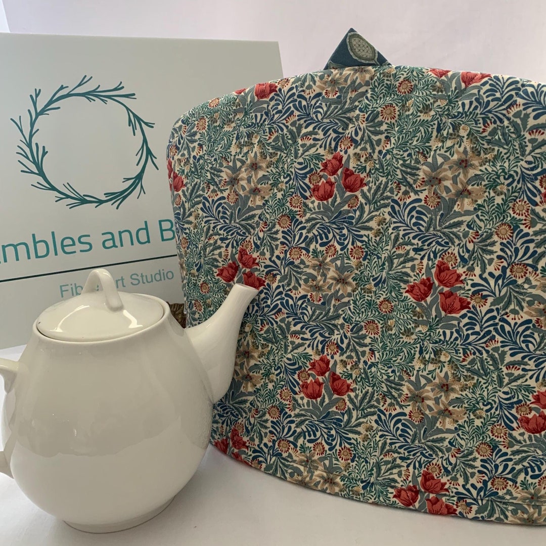 William Morris Tea Cozy: Reversible Quilted Teapot Cover - Etsy