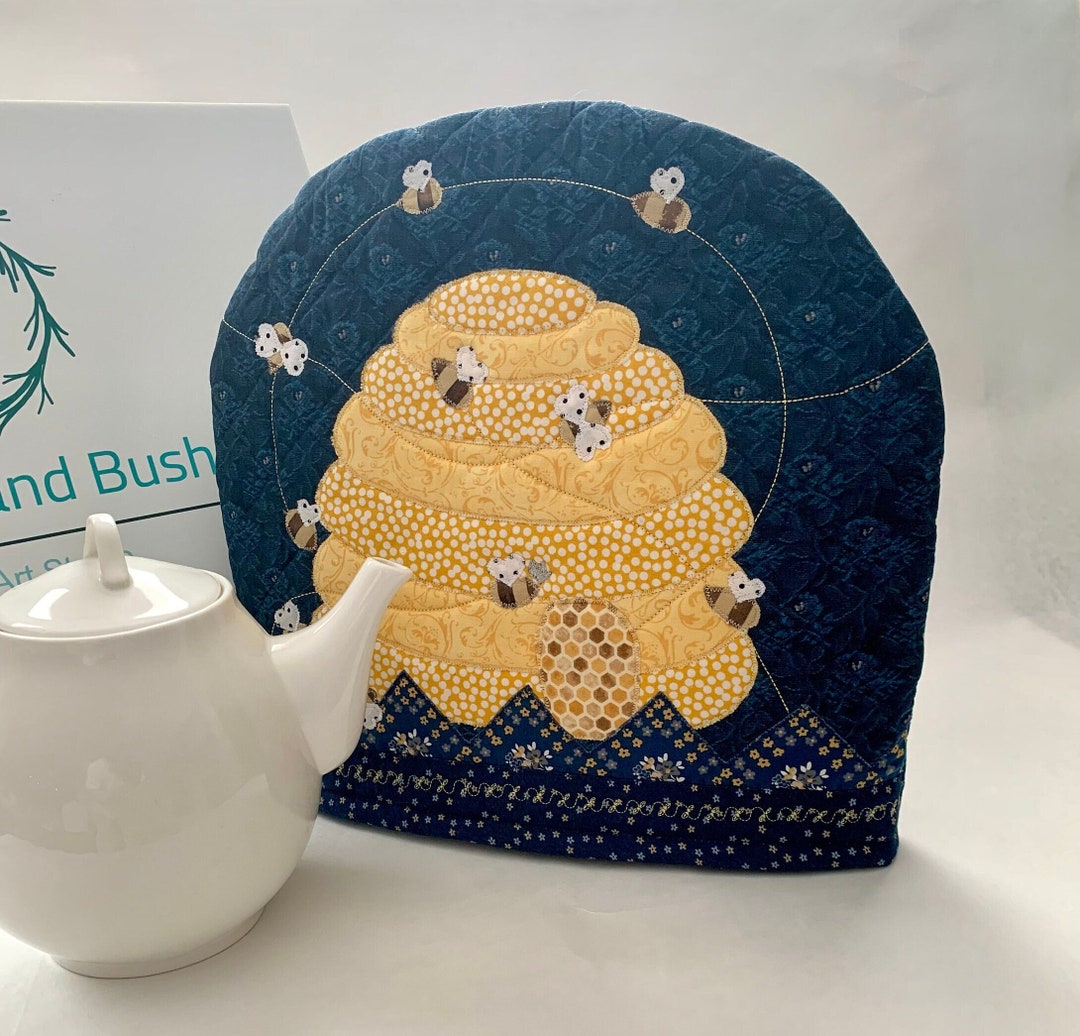 Beehive Tea Cozy, Navy Blue, Handmade Tea Cozy, Cover for Teapot, Tea ...