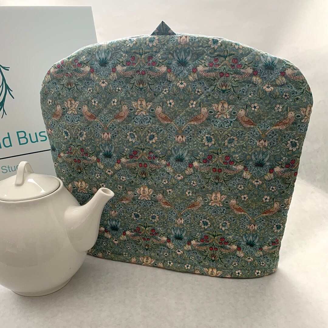 William Morris Tea Cozy in Strawberry Thief, Teapot Cover, Tea Caddy ...