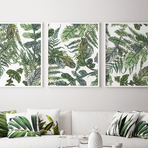 Plant Leaves Printable Botanical Wall Art Print Instant - Etsy