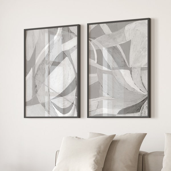 Grey Abstract - Etsy