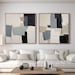 Modern Abstract Painting Set of 2 Square Prints, Contemporary Acrylic ...