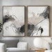 Grey and Black Painting Set of 2, Contemporary Abstract Print, INSTANT ...