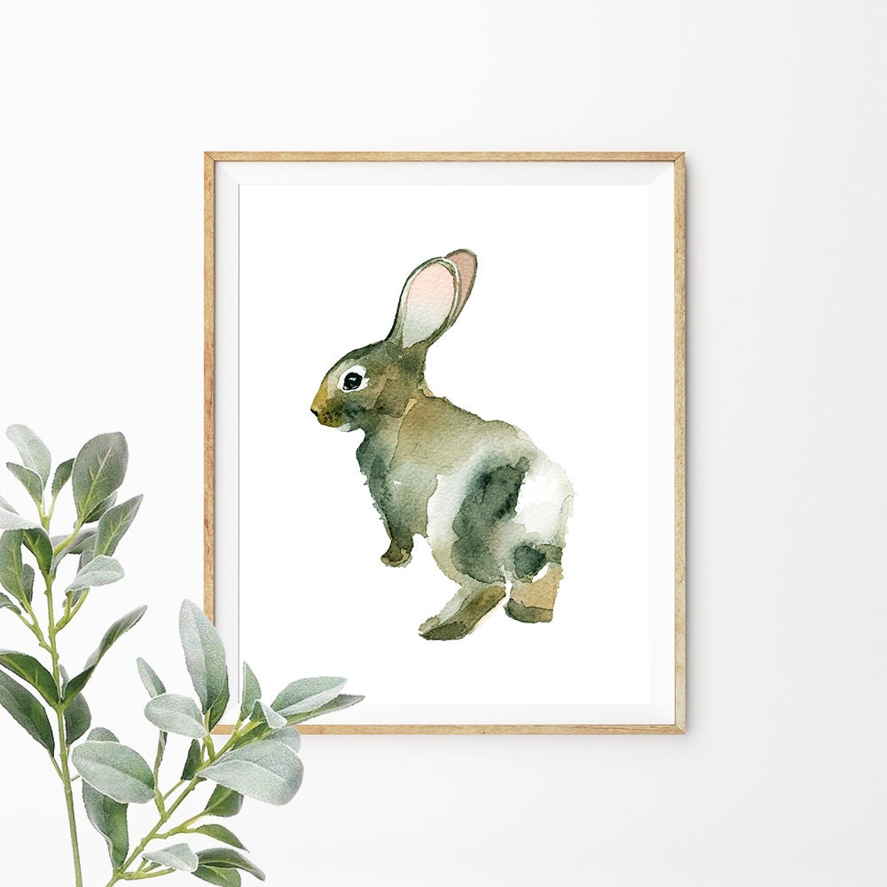 Rabbit Print Instant Art INSTANT DOWNLOAD Printable Wall Decor - Etsy