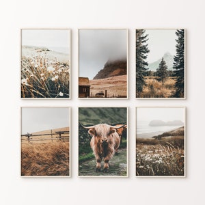 Rustic Farmhouse Print Set of 6, Nature Print, Pine Trees Printable Art ...