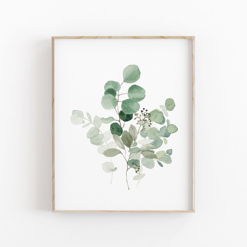 Set of 2 Light Greenery Eucalyptus Print Instant Art INSTANT - Etsy
