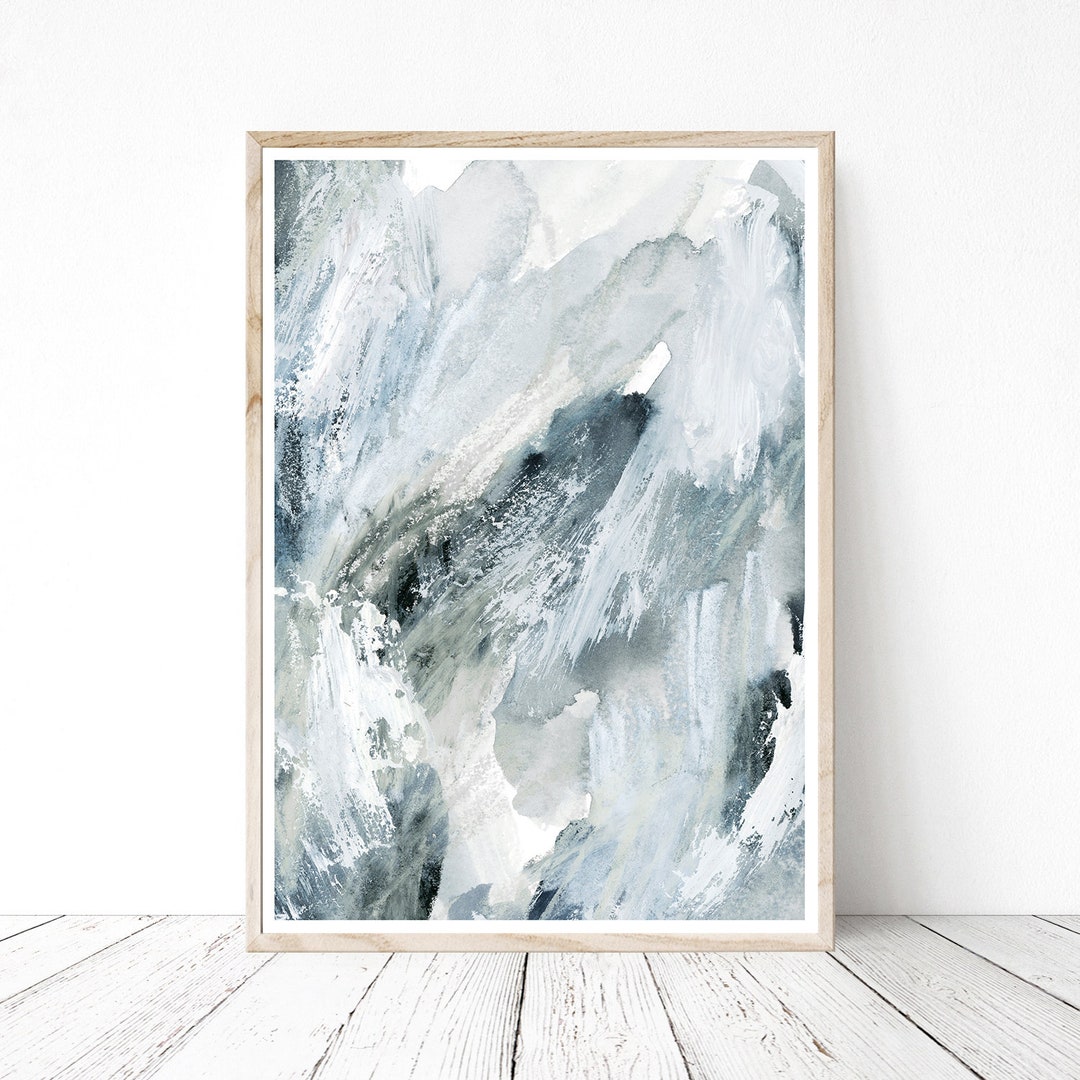 Blue and Grey Print Instant Art INSTANT DOWNLOAD Printable Wall Decor ...