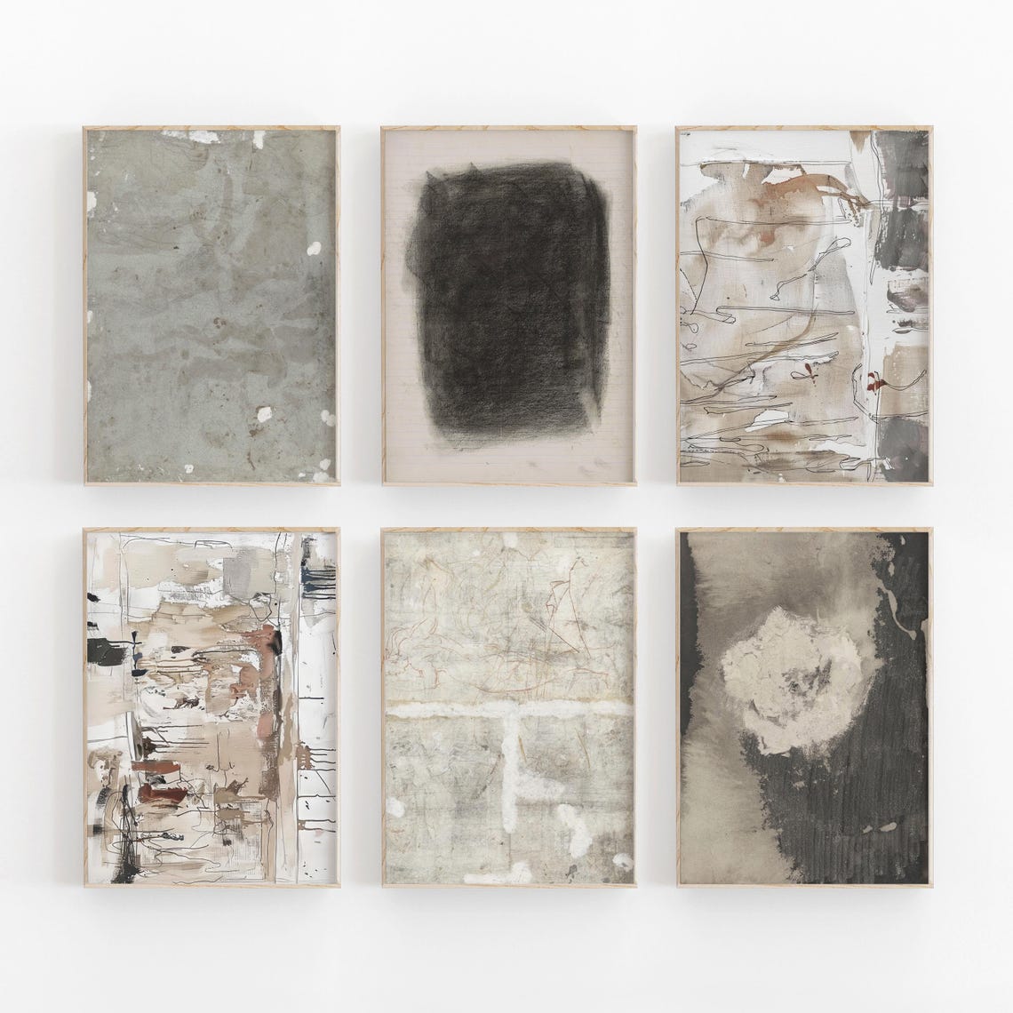 Contemporary Abstract Gallery Wall Print Set of 6, Printable Art ...