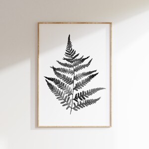 Grey Fern Watercolor Digital Print Instant Art INSTANT - Etsy