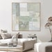 Large Abstract Print, Mint Green Grey Beige Abstract Painting, Modern ...