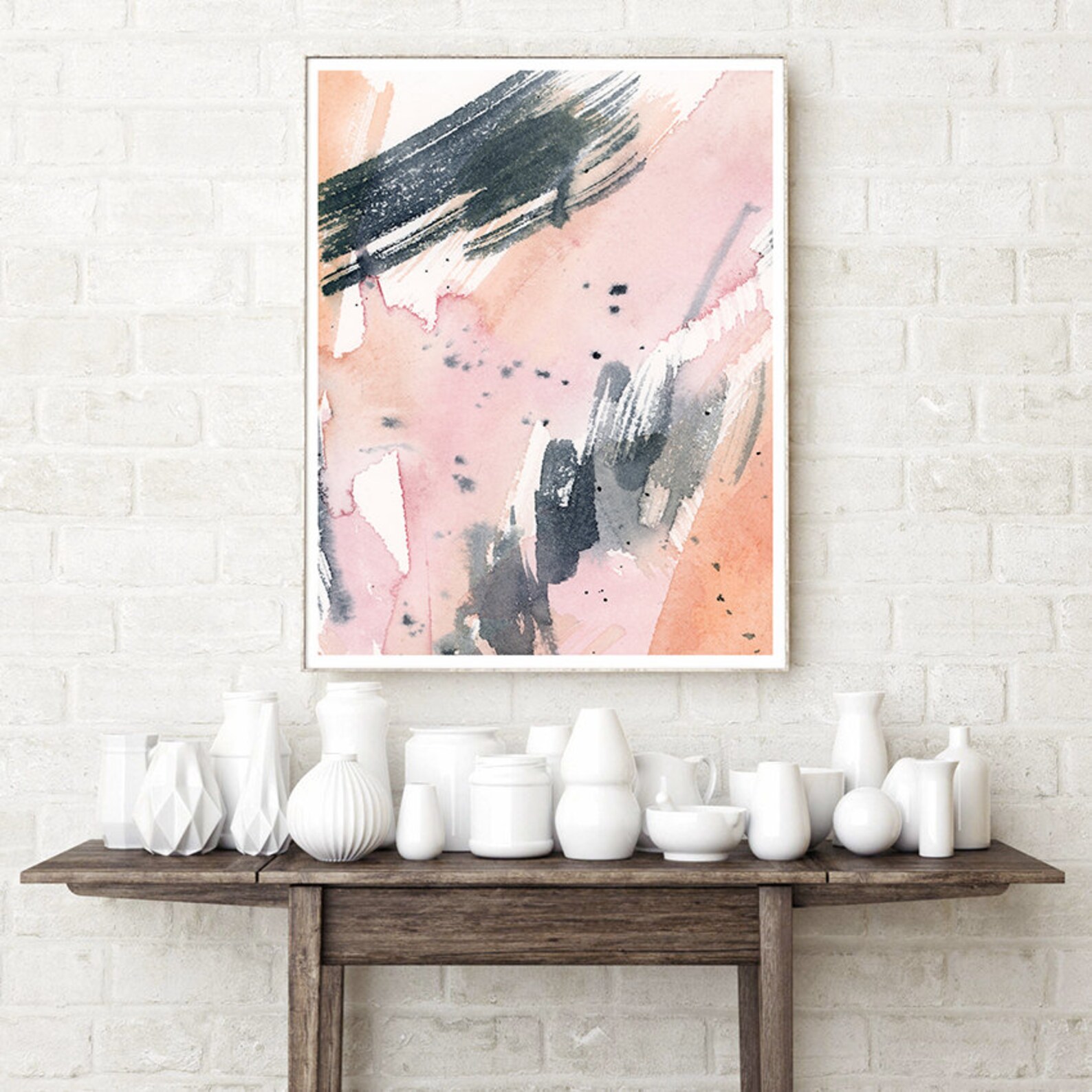 Abstract Blush Print Instant Art INSTANT DOWNLOAD Printable Wall Decor ...