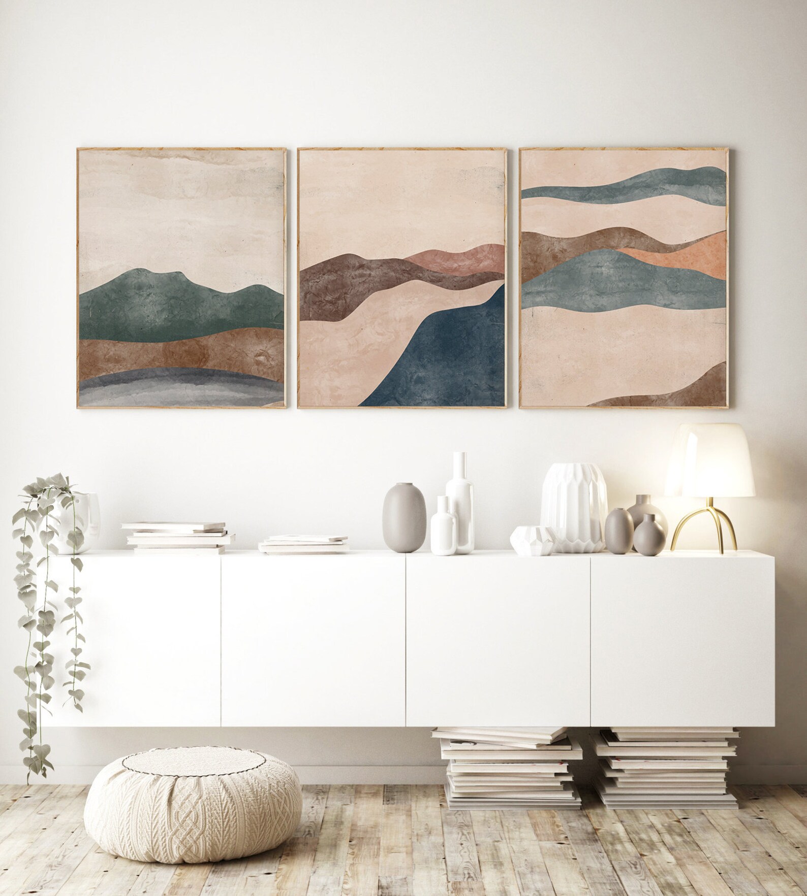 Abstract Landscape Print Set of 3 Modern Art Printable Art - Etsy